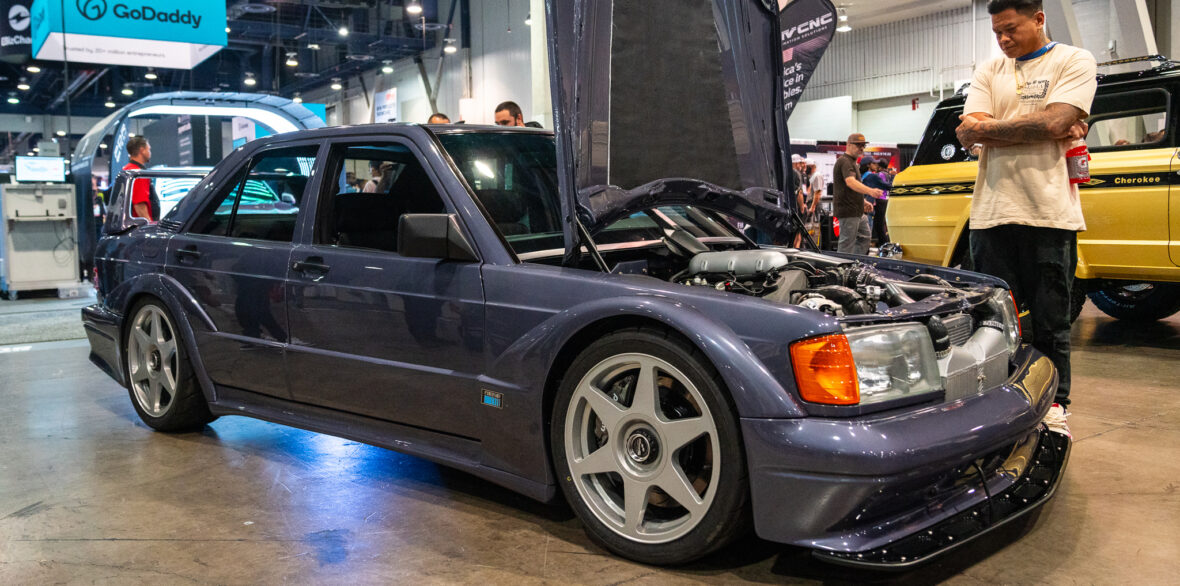 SEMA Awards: Mercedes 190E Built Like A Hot Rod with 700hp EcoBoost Engine